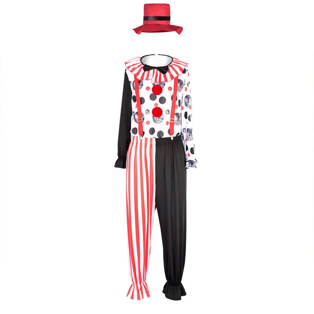 2 Kinds Circus Clown Joker Men Asymmetric Cosplay Costume