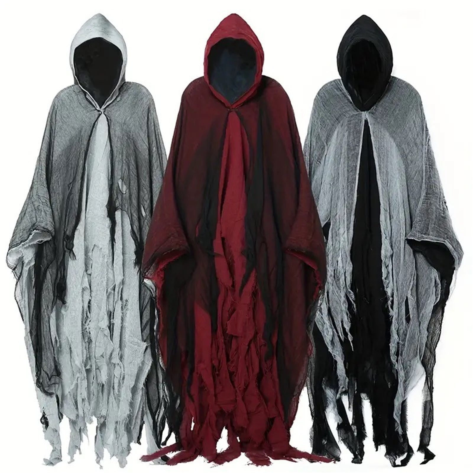 Adult Halloween Scary Scream Cosplay Props Men Women Hooked Cloak