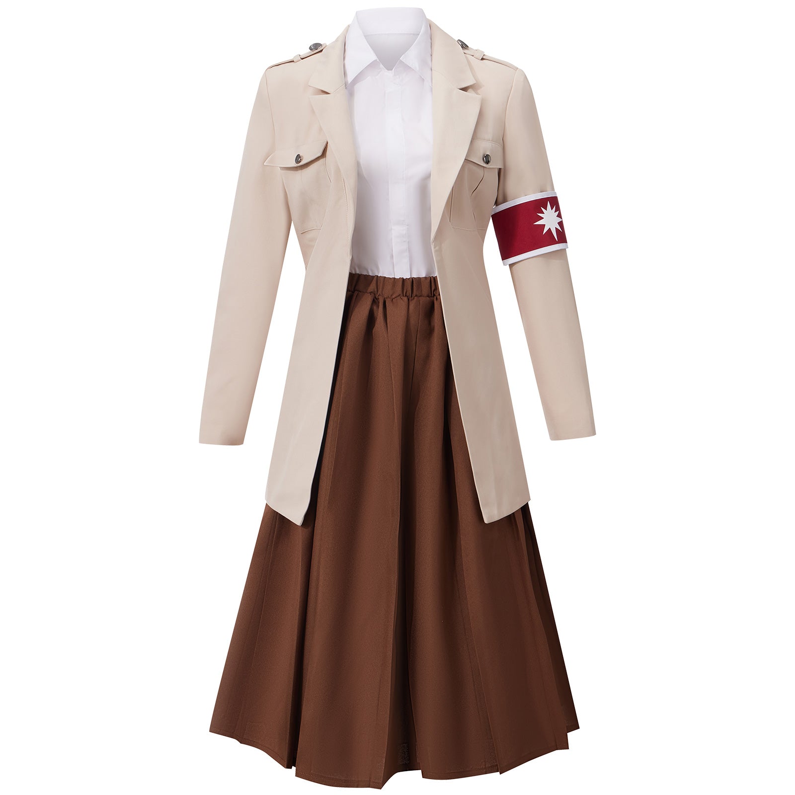 Anime Attack On Titan Pieck Finger Cosplay Costume Jacket Shirt Skirt