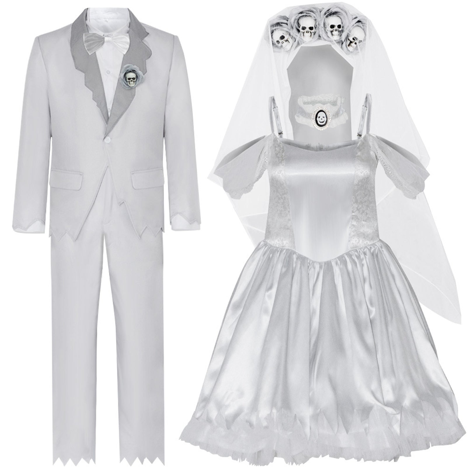 Corpse Bride Emily Victor Cosplay Costume Men Uniform Women Dress