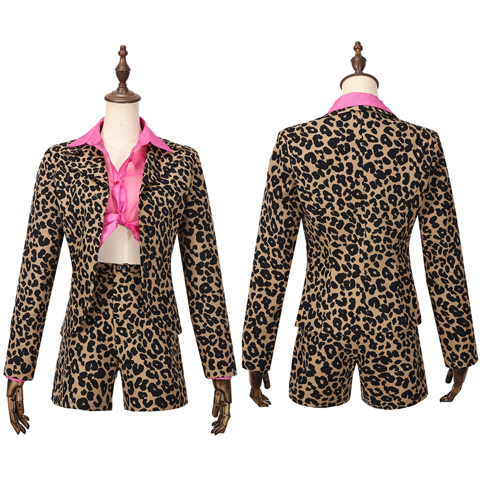 Female Clueless Dion Cosplay Costume Leopard Print Uniform Full Set
