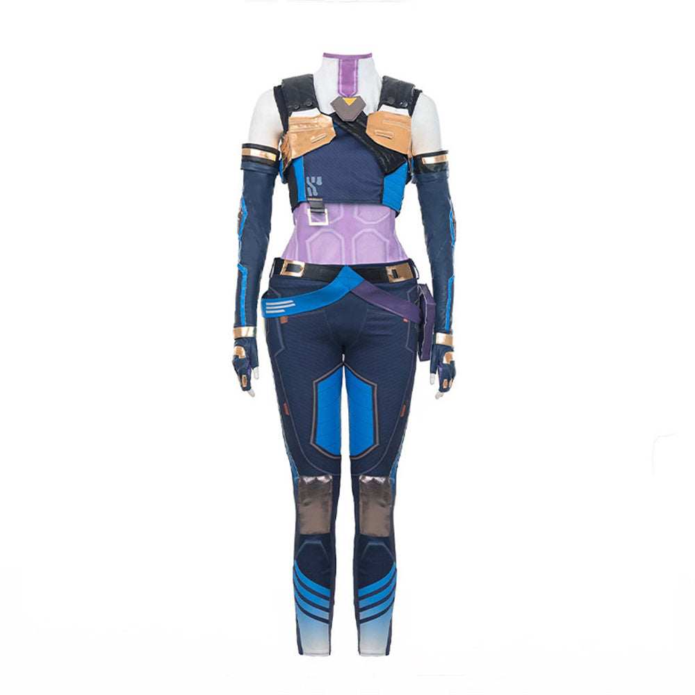 Female Game Valorant Neon Cosplay Costume Printed Outfits