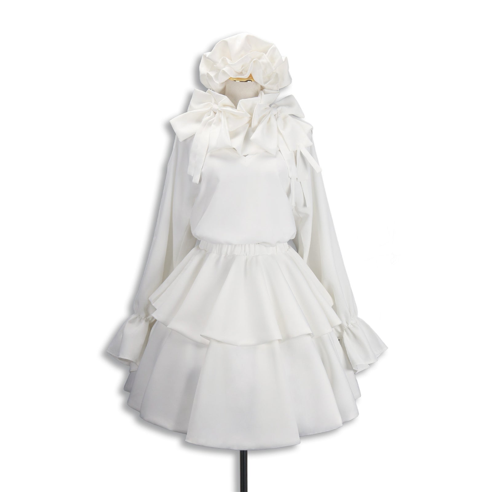 Game Alien Stage Sua Cosplay Costume White Ruffles Dress