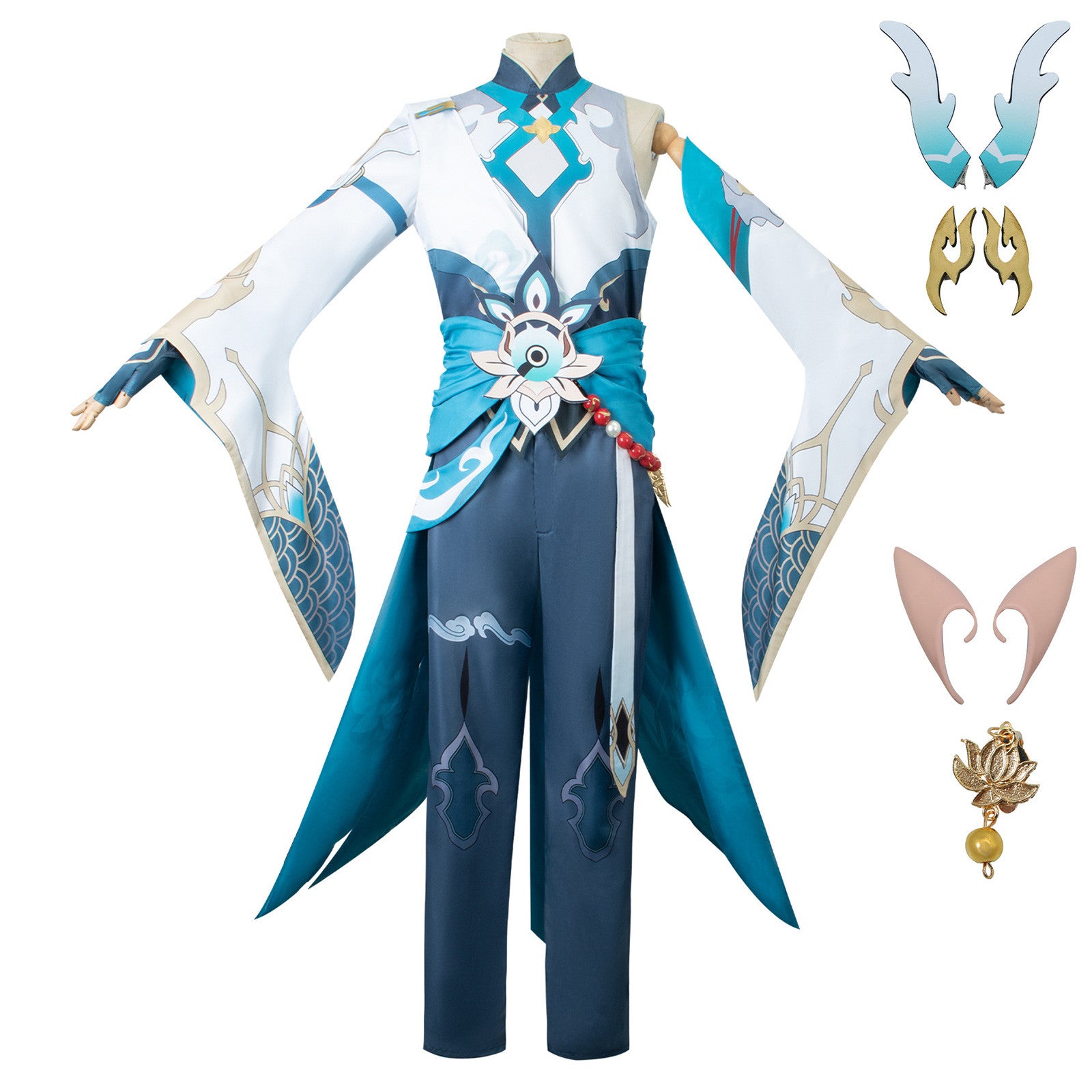 Game Honkai Star Rail Dan Heng Cosplay Costume Wig Dress