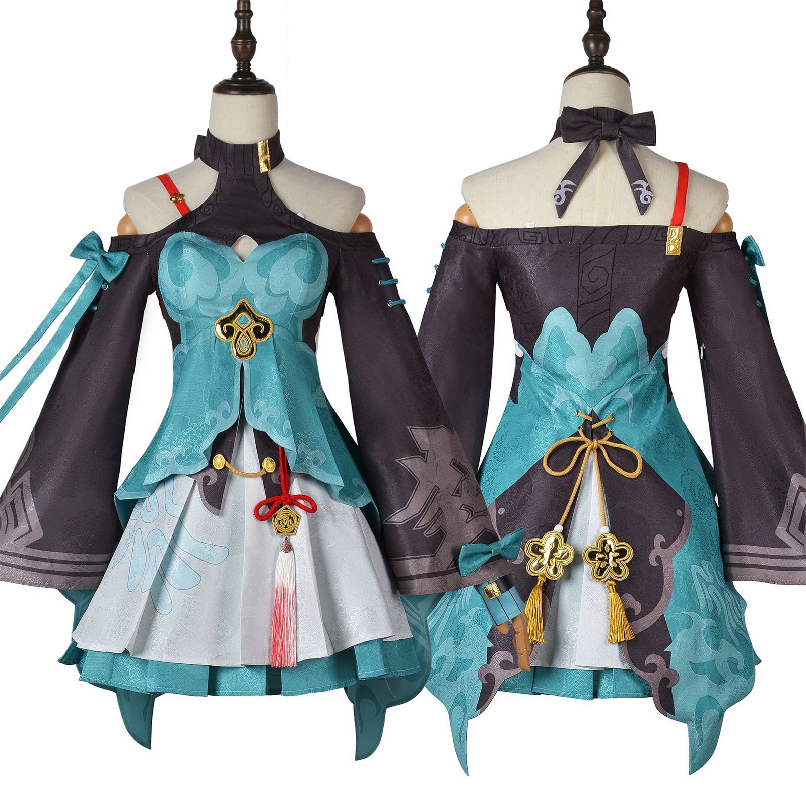 Game Honkai Star Rail Qingque Cosplay Costume Girls Dress Outfit Unifo