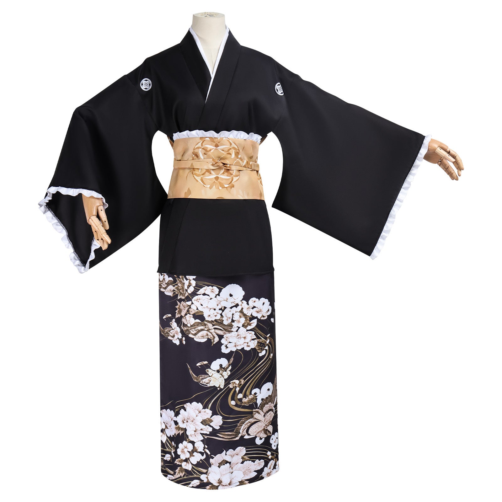 Game Silent Hill f Kinuta Junko Cosplay Costume Traditional Black Kimo