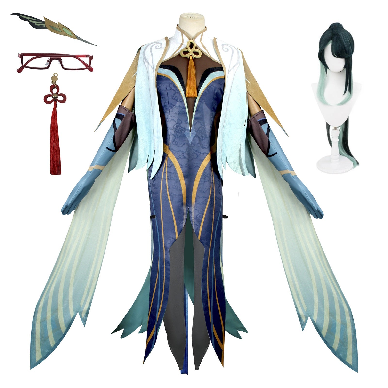 Genshim Impact Cloud Retainer Cosplay Costume Dress Outfit Role Play W