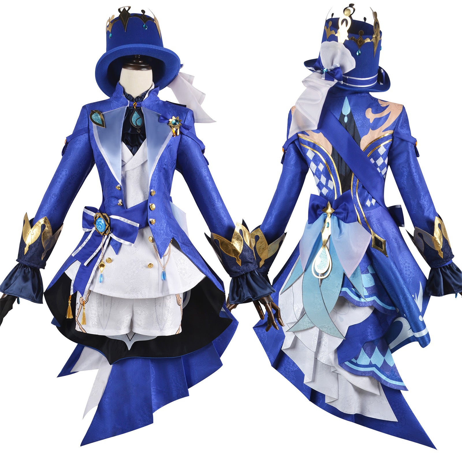 Game Genshin Impact Focalors Cosplay Costume Role Play Outfit
