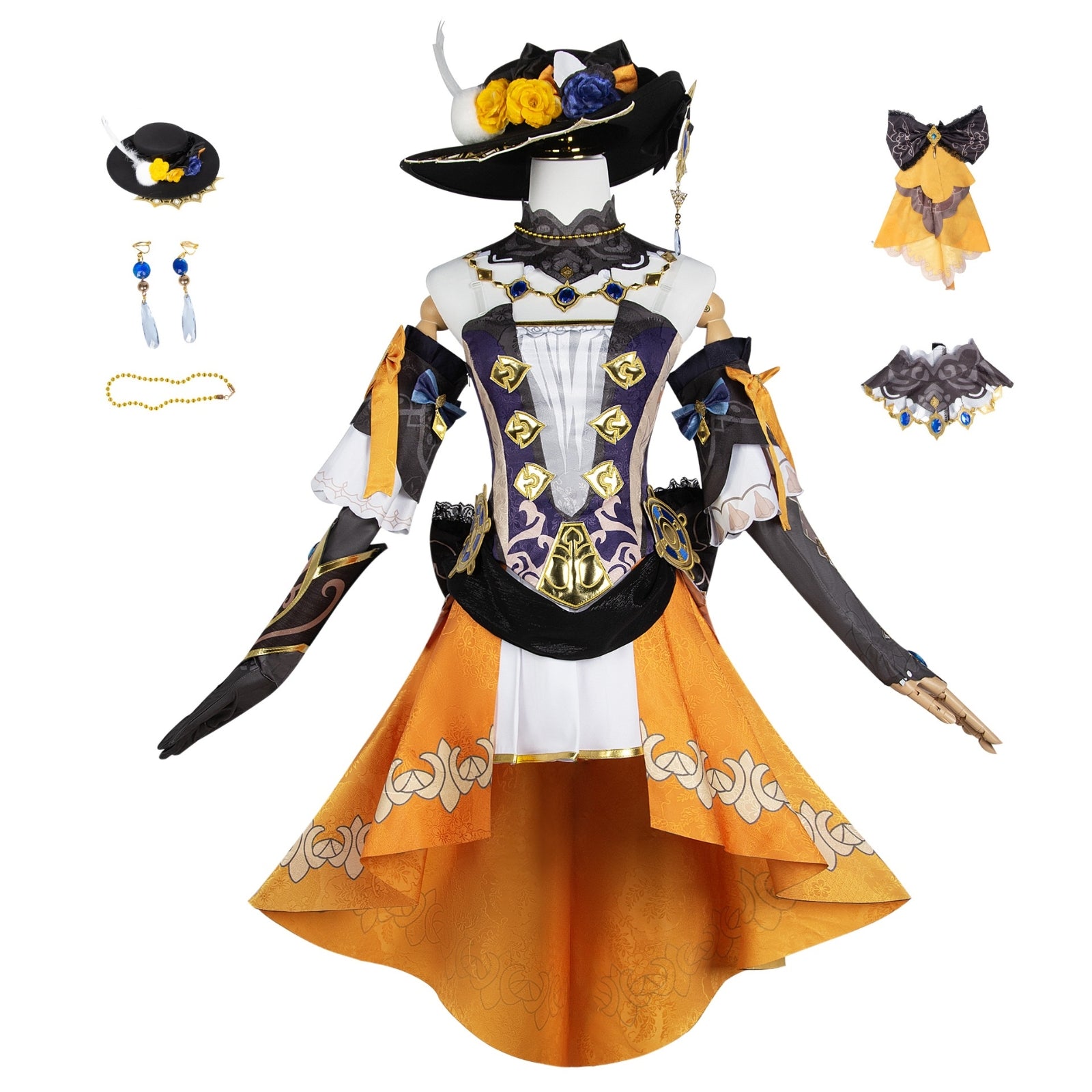 AwwwCos Genshin Impact Navia Cosplay Costume Fontaine Dress