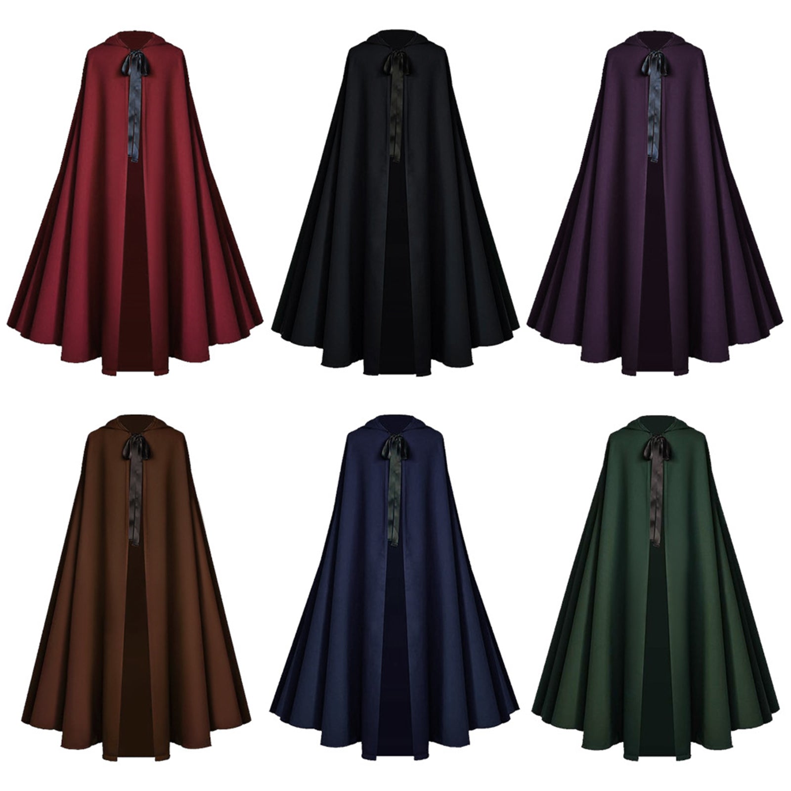 Gothic Steampunk Cloak Medieval Shakespeare Theater Hooded Cape