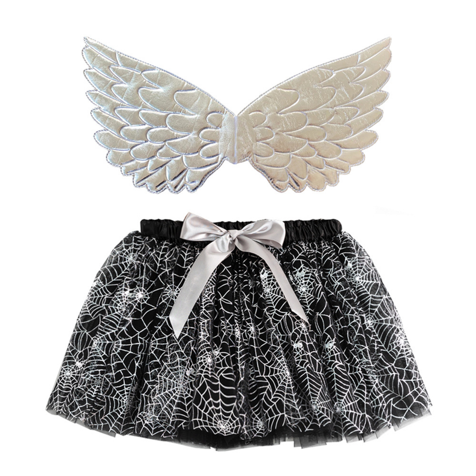 Halloween Spider Bat Wings Props Short Skirt Party Performance Decorat