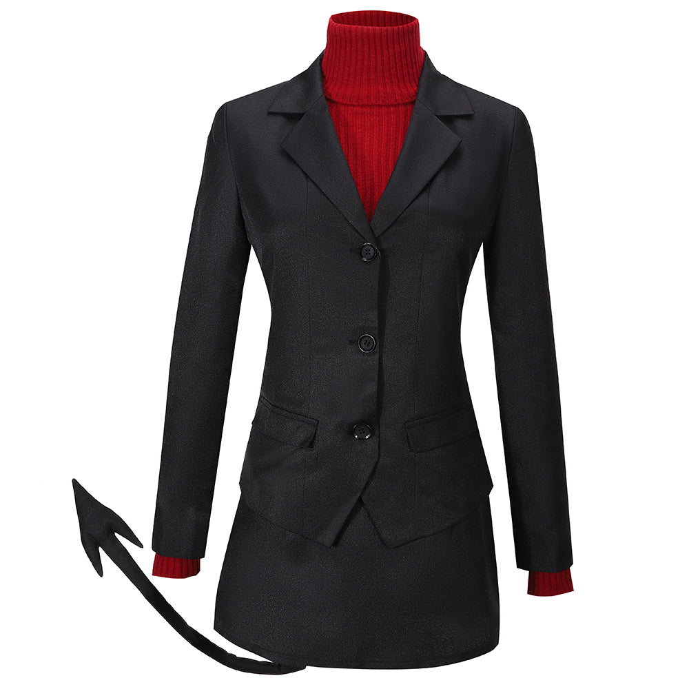 Helltaker Modeus Black Suit Cosplay Costume at Awwwcos