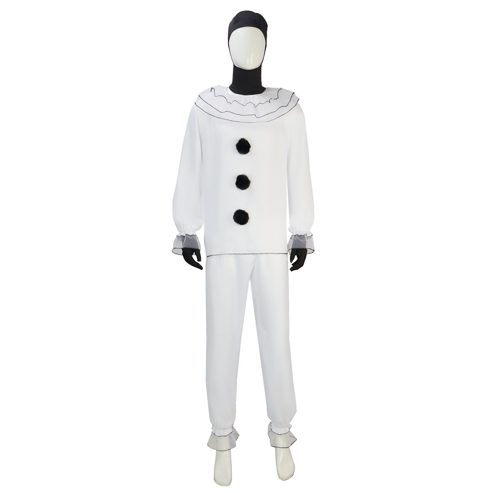 Male Movie Pierrot Clown Cosplay Costume White Suits