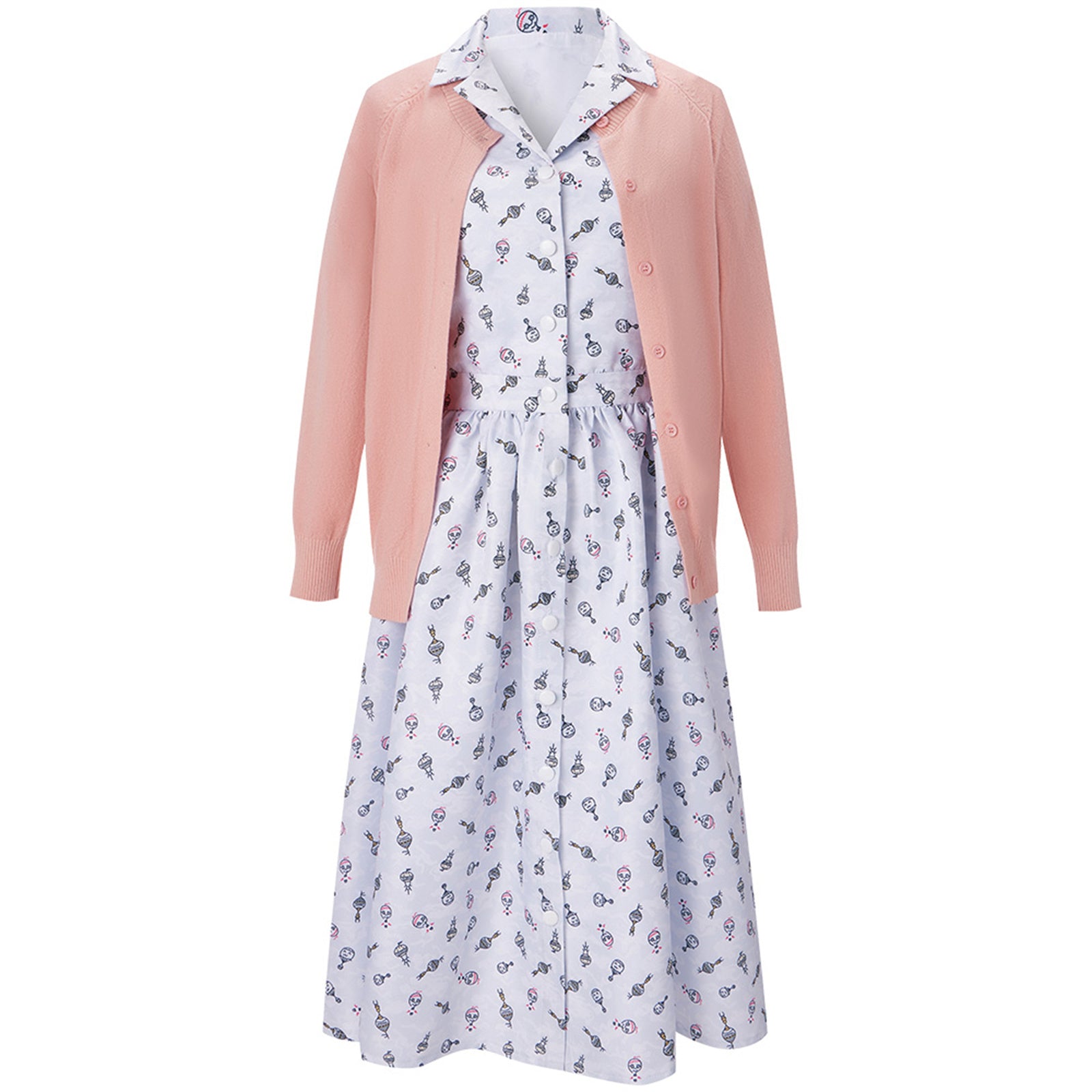 Movie Roald Dahl Matilda the Musical Miss Honey Cosplay Costume Pink S