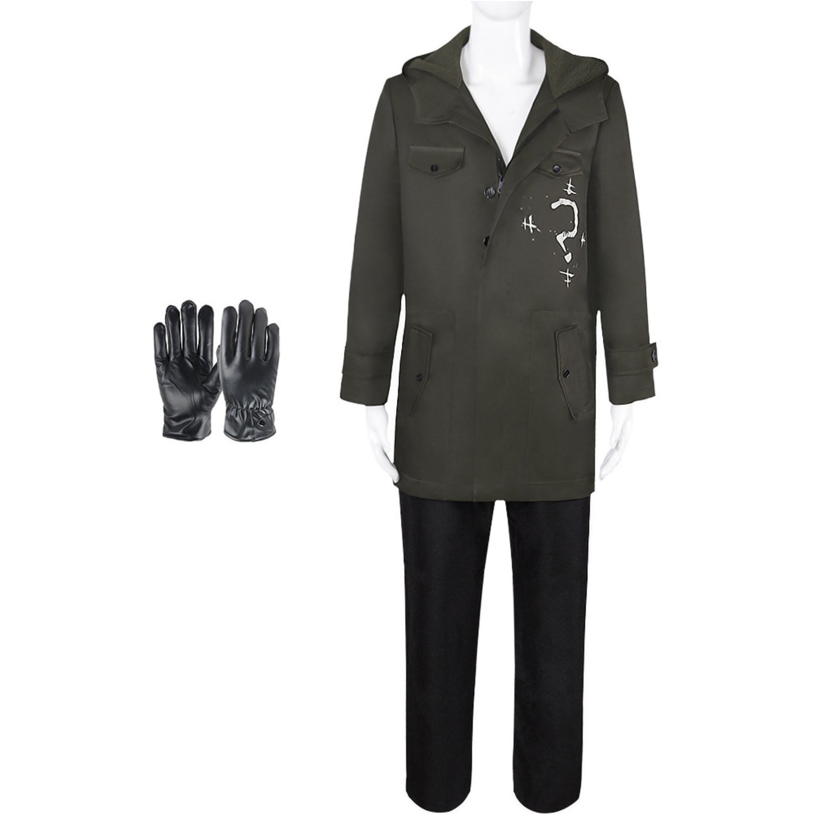 Male Film The Batman Riddler Cosplay Costume Full Set
