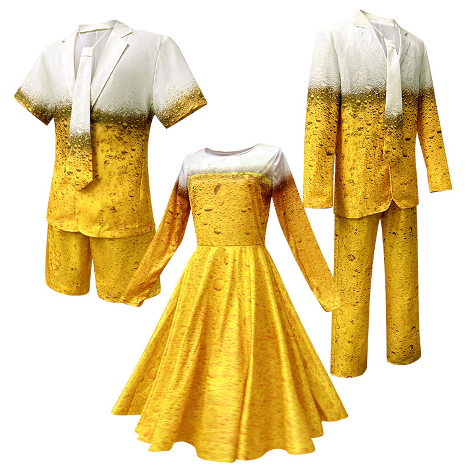 Oktoberfest Day Beer Costume Men 3 Pieces Uniform Women Dress