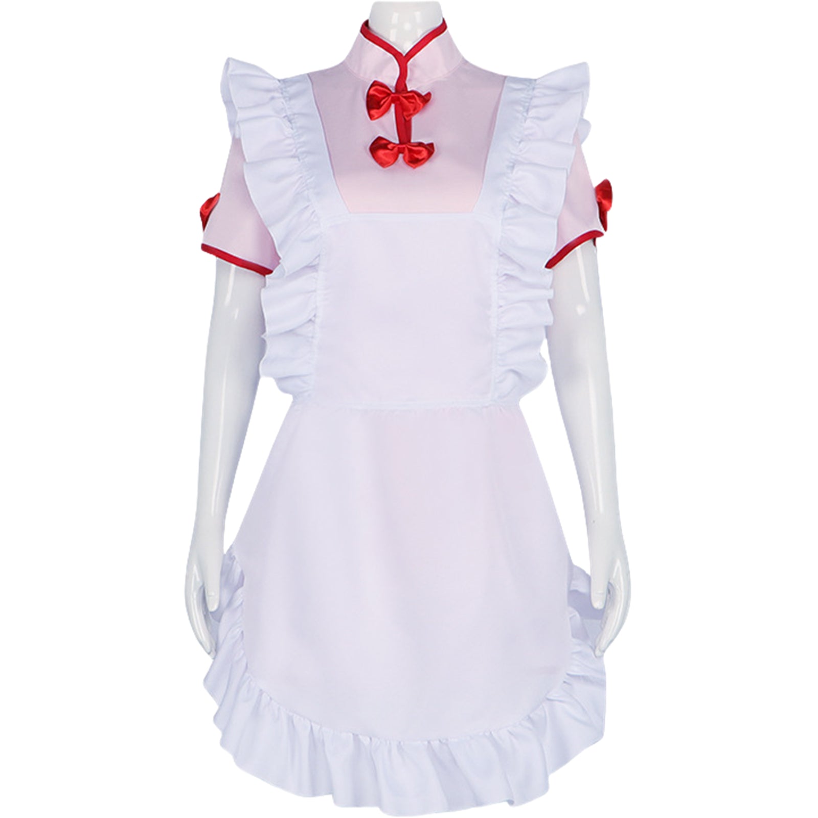 Ranma ½ Shampoo Cosplay Costume Women Pink Cheongsam Apron