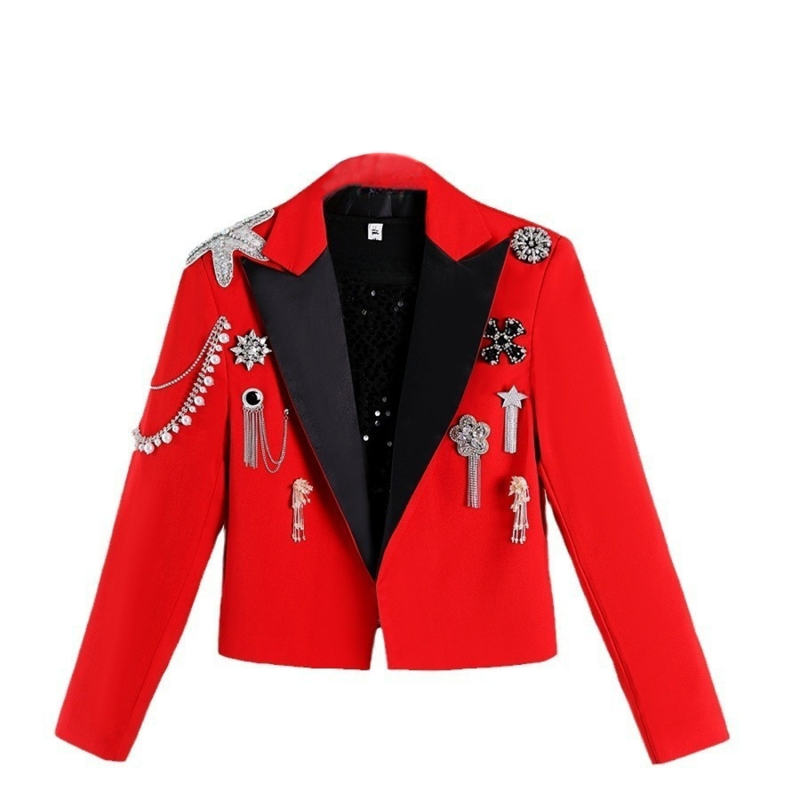 Red Stage Show Performance Male Guest Night Shop Singer Host Costume