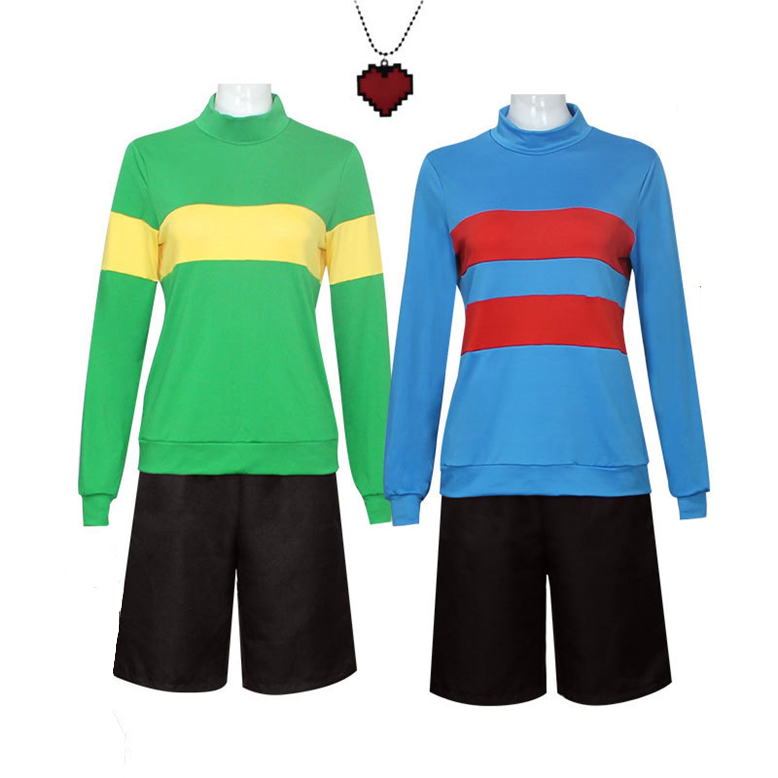 Undertale Frisk Chara Cosplay Costume Adult Hoodie Set at Awwwcos