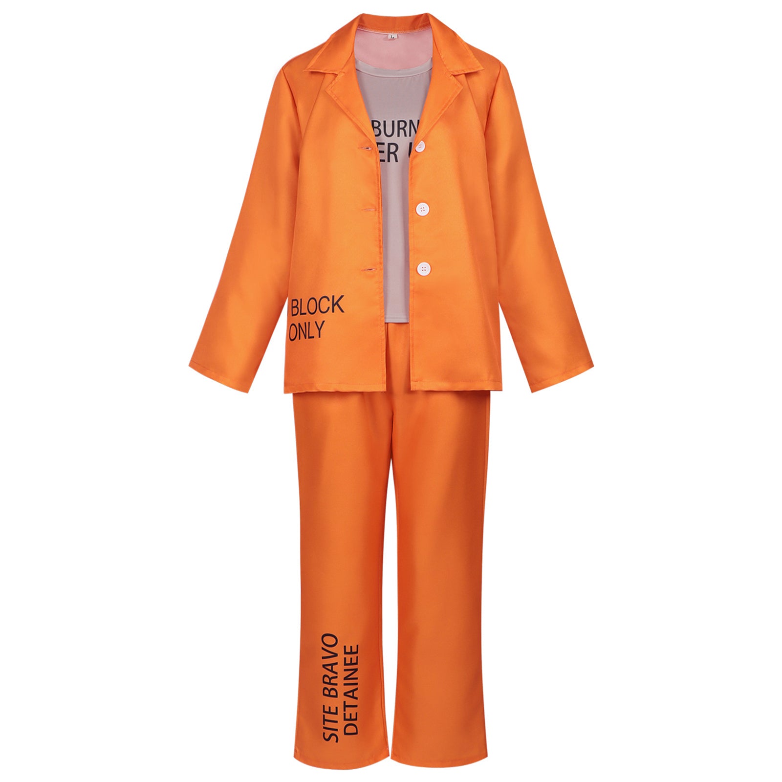 Women Cool Prisoner Uniform Cosplay Costume Orange Outfits