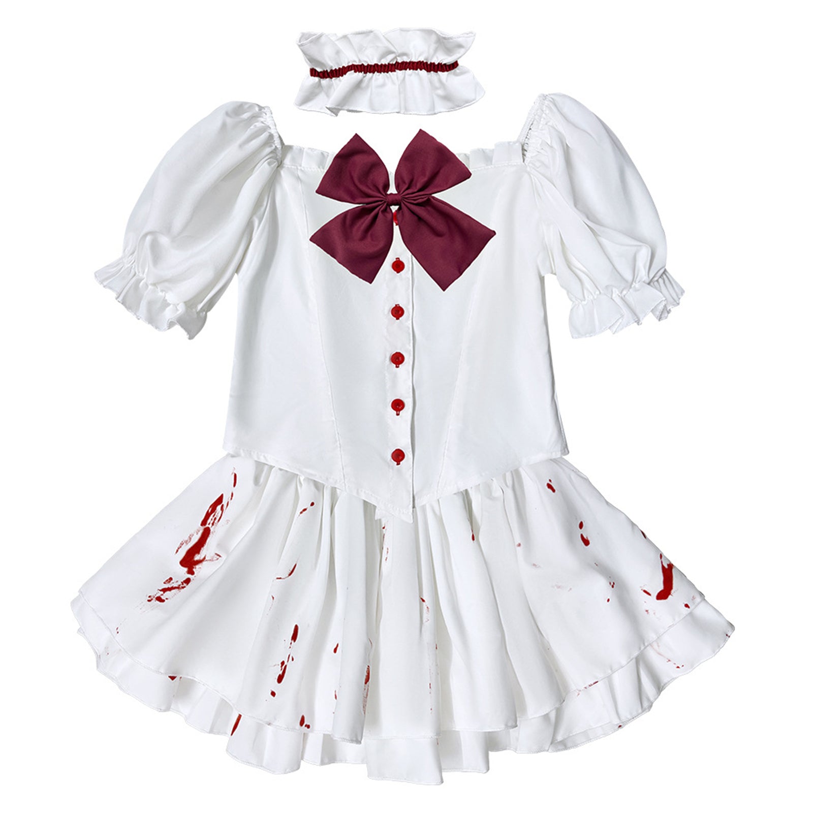 Women Halloween Masquerade Cosplay Costume Bloodstained Lolita Dress