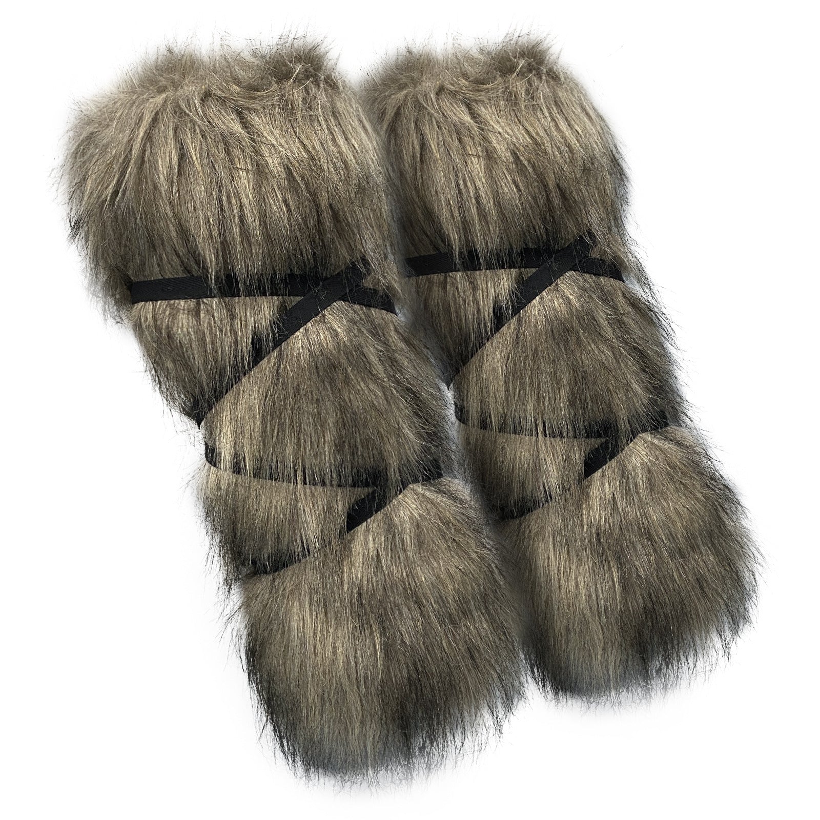 Women Men Medieval Viking Barbarian Cosplay Faux Fur Leg Covers Warmer